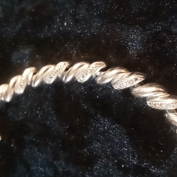 Jewelry | Diamond Allure Bracelet Pure Silver Over Bronze 8 Inch | Poshmark
